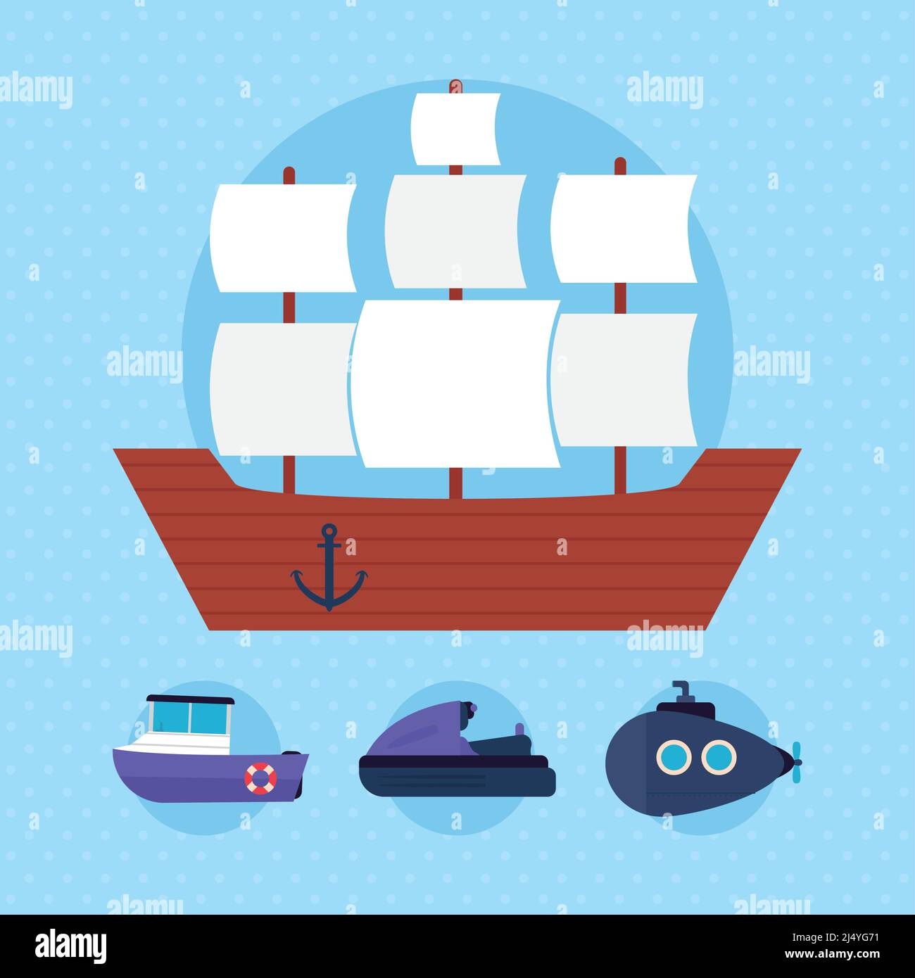 sea transportation icon set Stock Vector Image & Art - Alamy