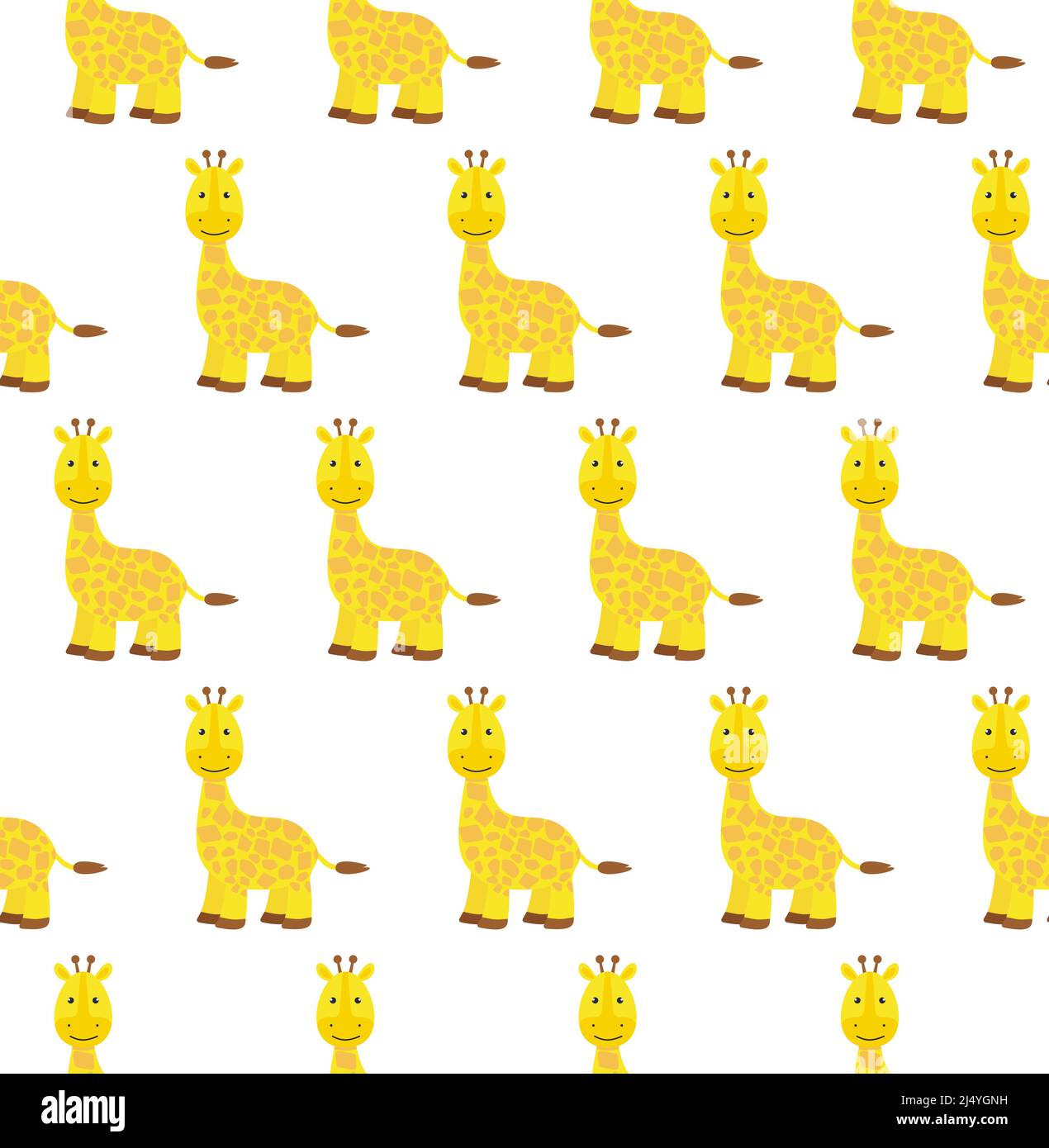 Seamless pattern in giraffes. Vector illustration in a flat style. Eps ...