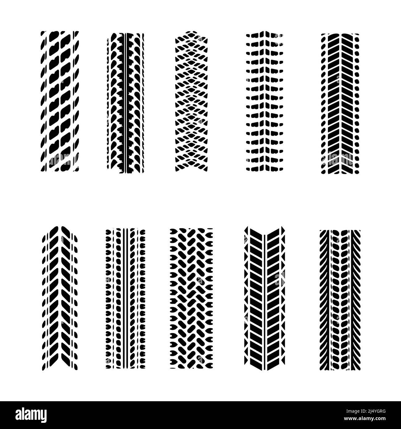 Tire tracks round corners set Stock Vector Image & Art - Alamy