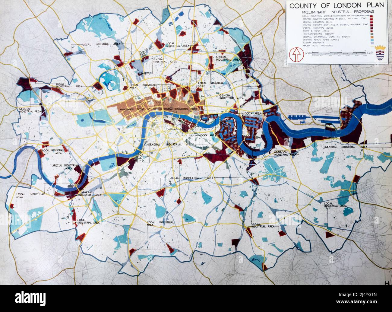 Patrick abercrombie post war plan hi-res stock photography and images ...