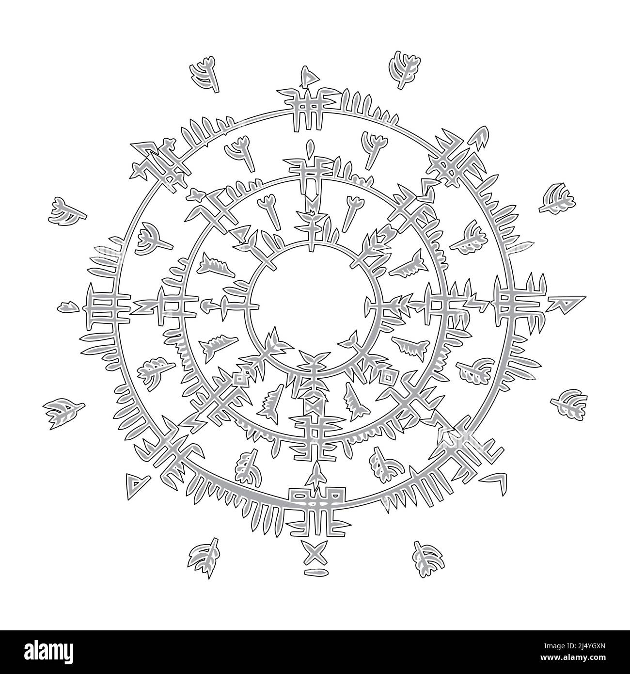 Circle magic rune symbol Stock Vector Image & Art - Alamy