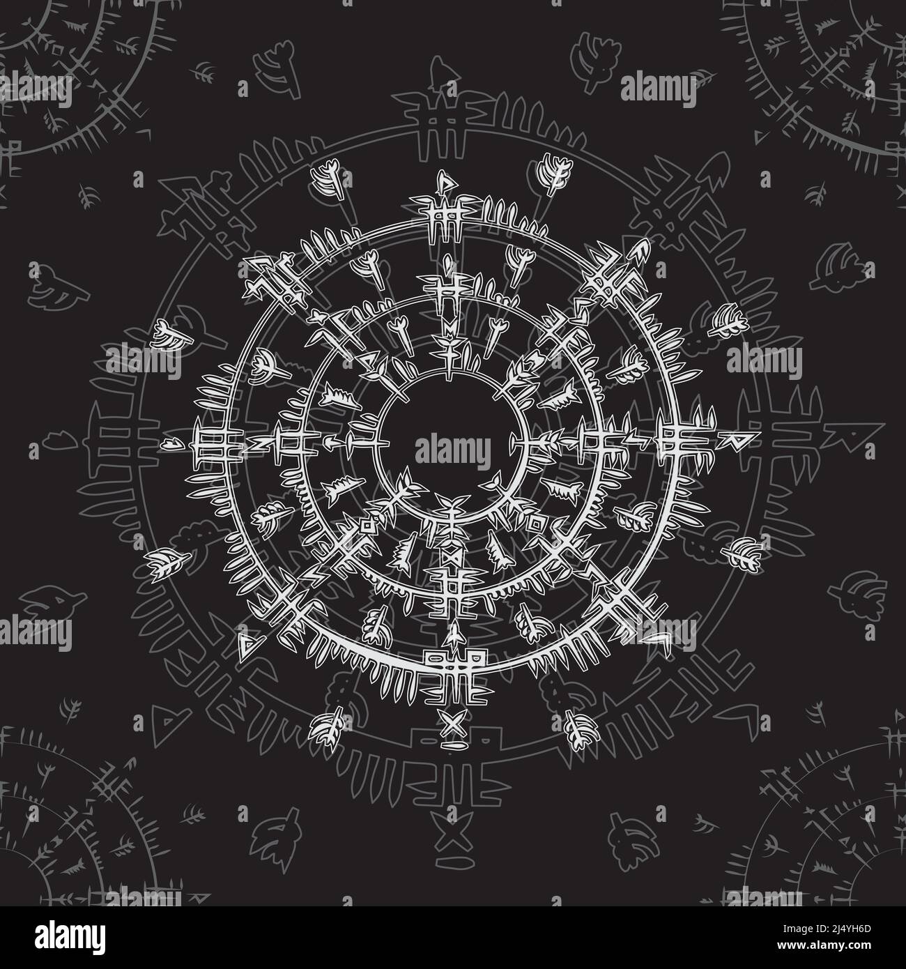 Circle magic rune silhouette Stock Vector Image & Art - Alamy