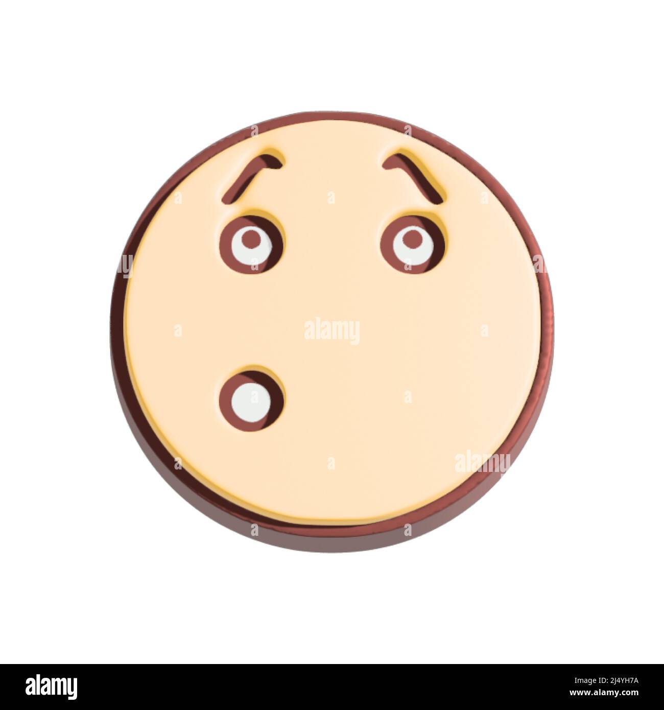 Whistling smiley face 3d illustration. Cartoon character isolated on ...