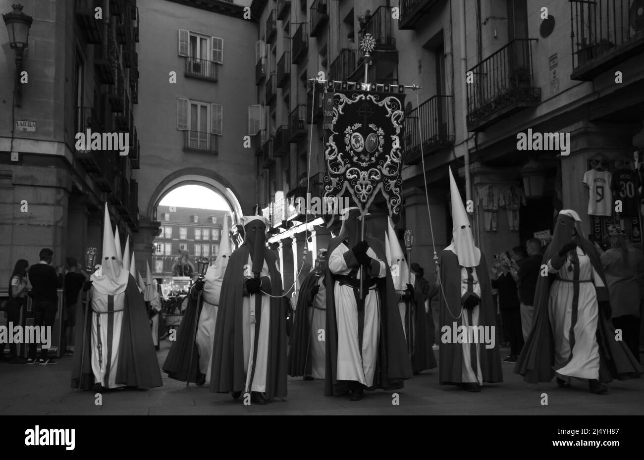 Semana Santa 2022, Capirote, Nazareno, Madrid Stock Photo - Alamy