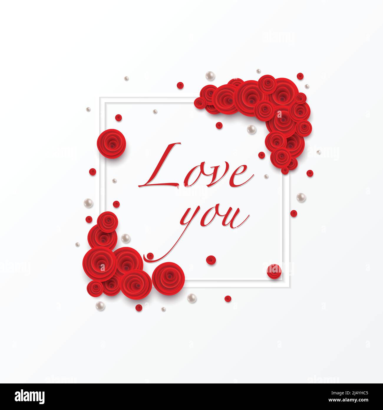 Rose flowers square frame Stock Vector Image & Art - Alamy