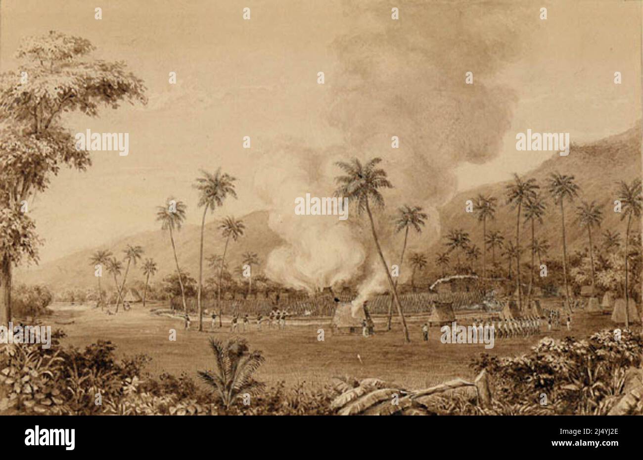 The American punitive expedition against Malolo, Fiji in 1840 by Alfred ...