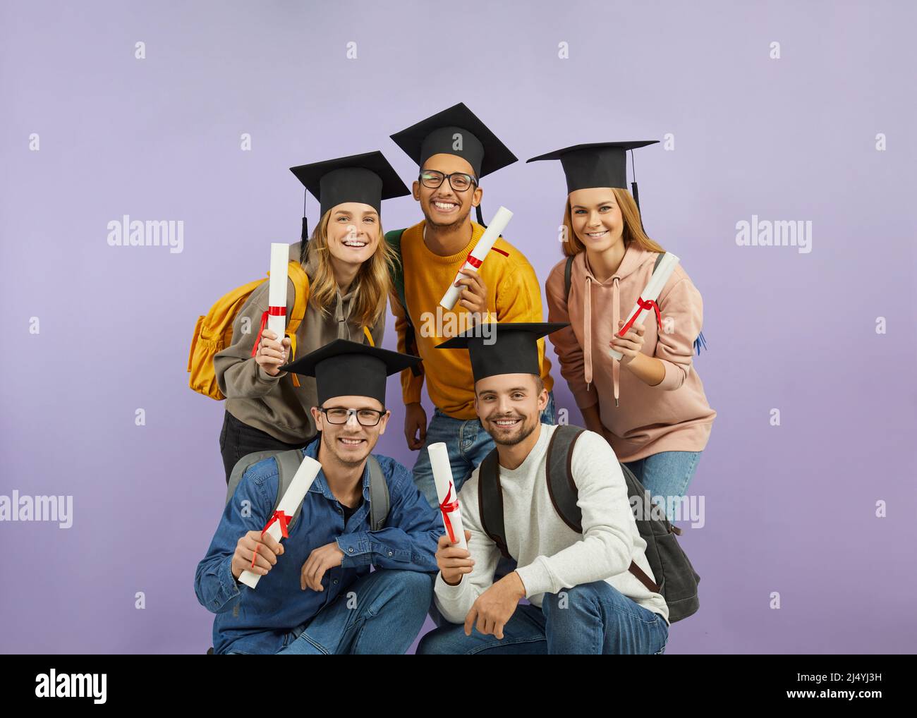 Happy Diverse College Students