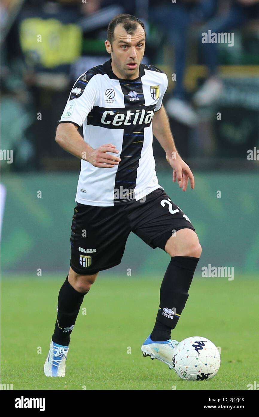 Parma, Italy. 18th Apr, 2022. Goran Pandev of PARMA CALCIO in action ...