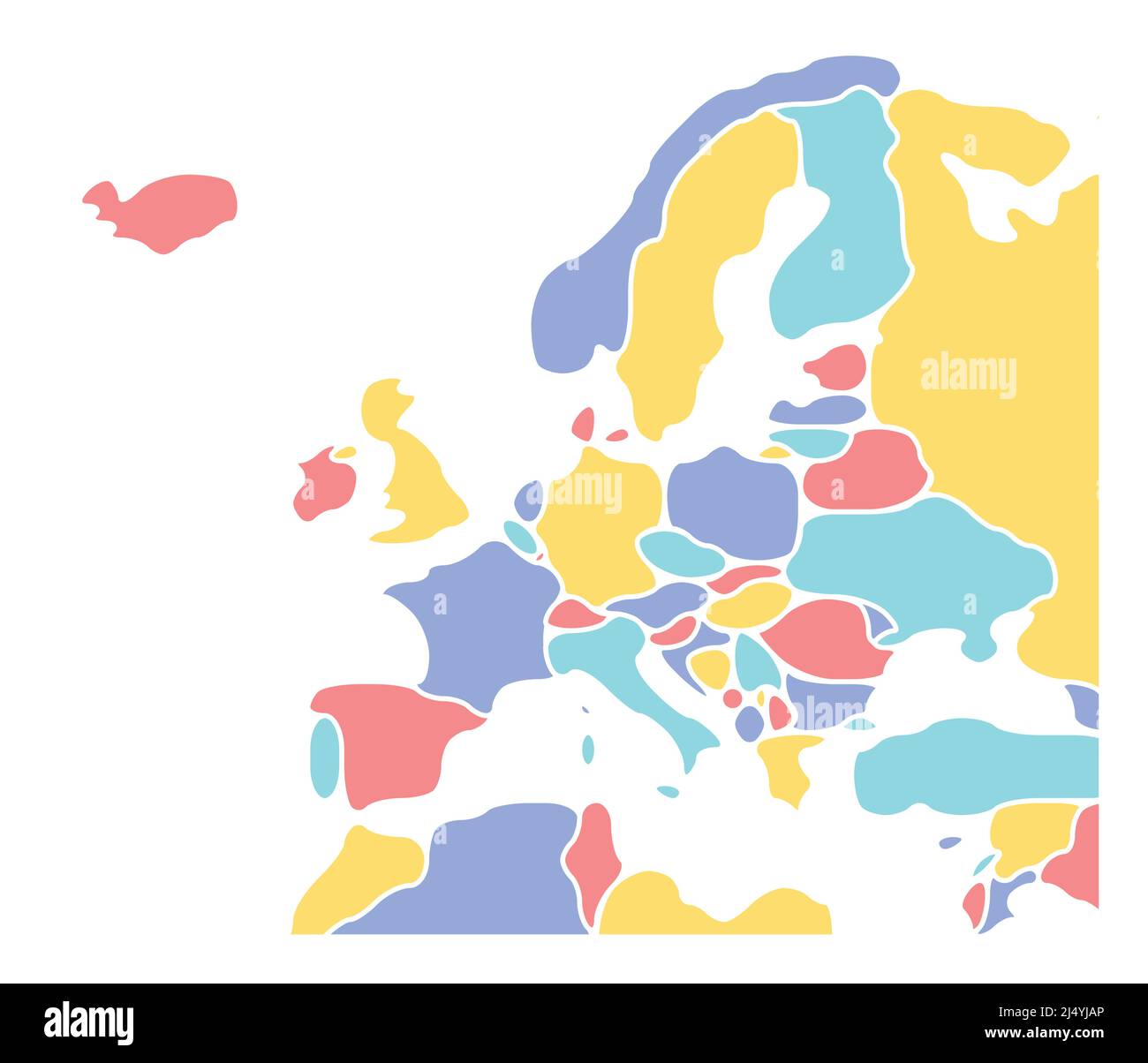 Smooth map of Europe continent Stock Vector Image & Art - Alamy