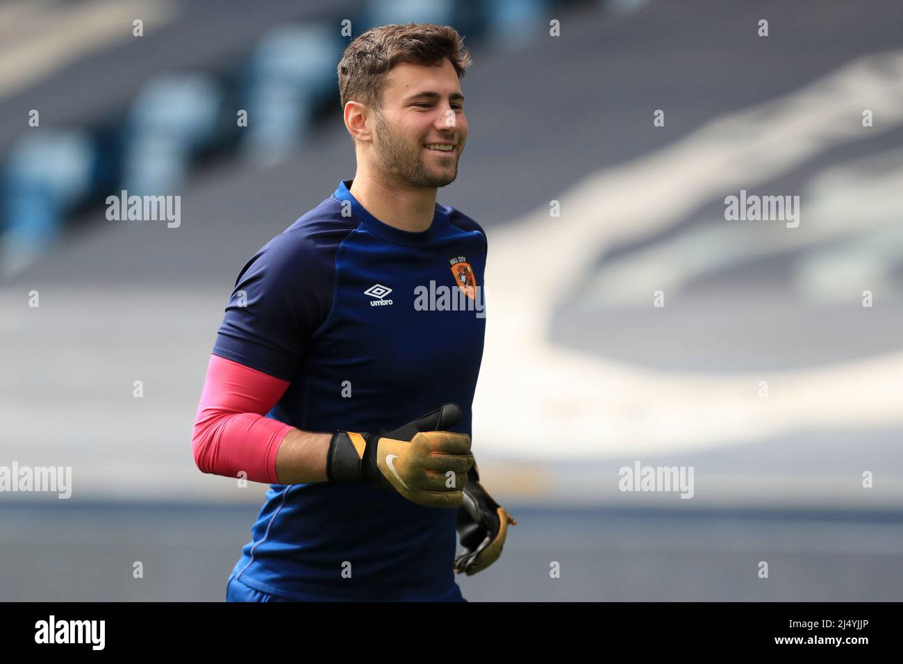 Nathan Baxter #13 of Hull City warming up prior to kick off Stock Photo ...