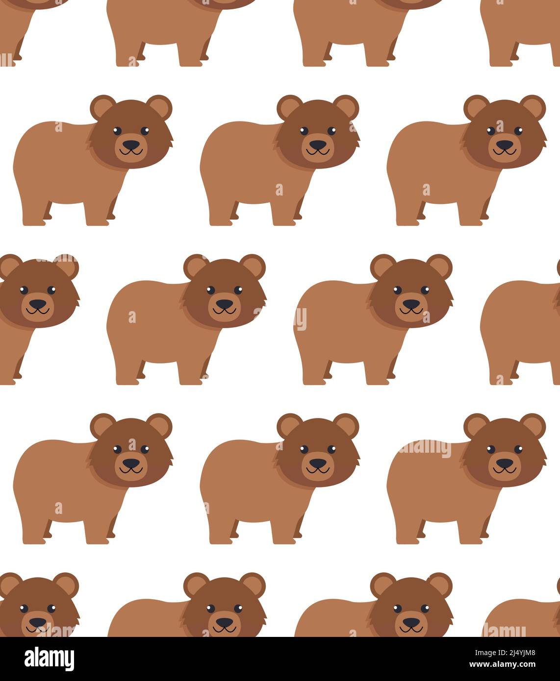Seamless pattern in bears. Vector illustration in a flat style. Eps 10 ...