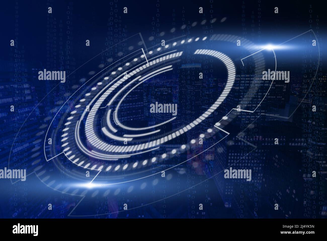 Glowing virtual hologram technology concept background Stock Photo - Alamy