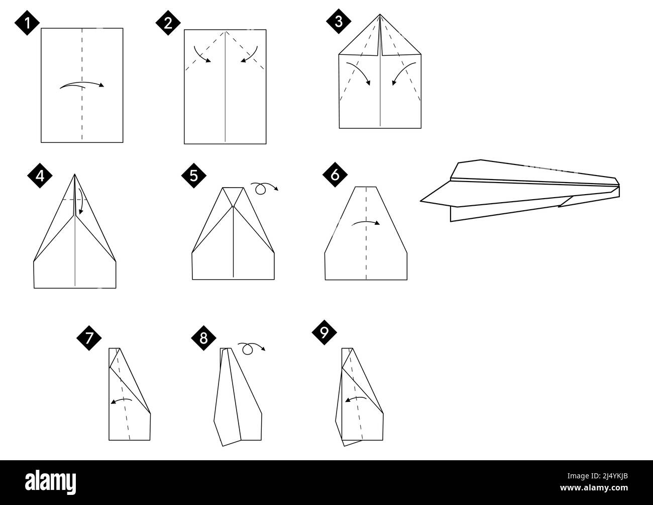 Paper Airplane Instructions Step By Step
