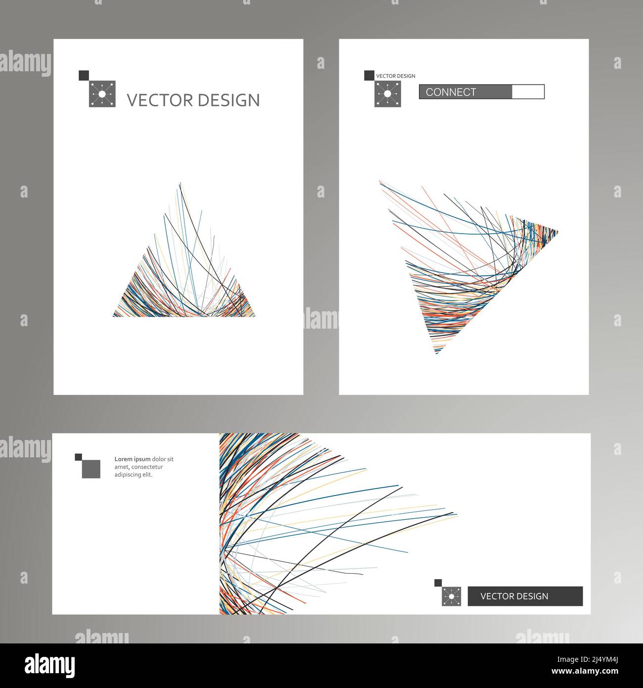 Vector triangle lines. Graphic Futuristic geometric pattern ...