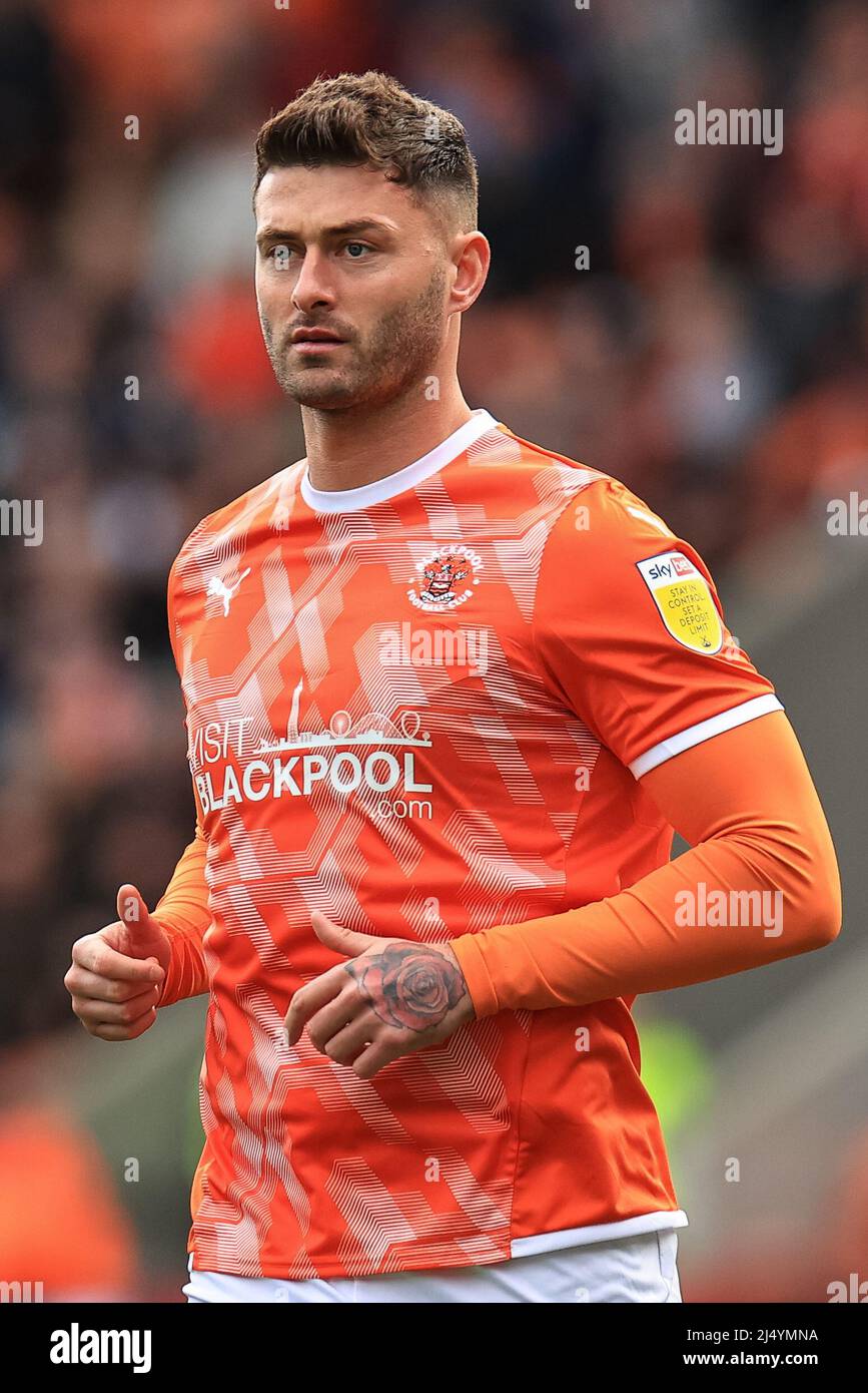 Gary Madine #14 of Blackpool during the game Stock Photo - Alamy