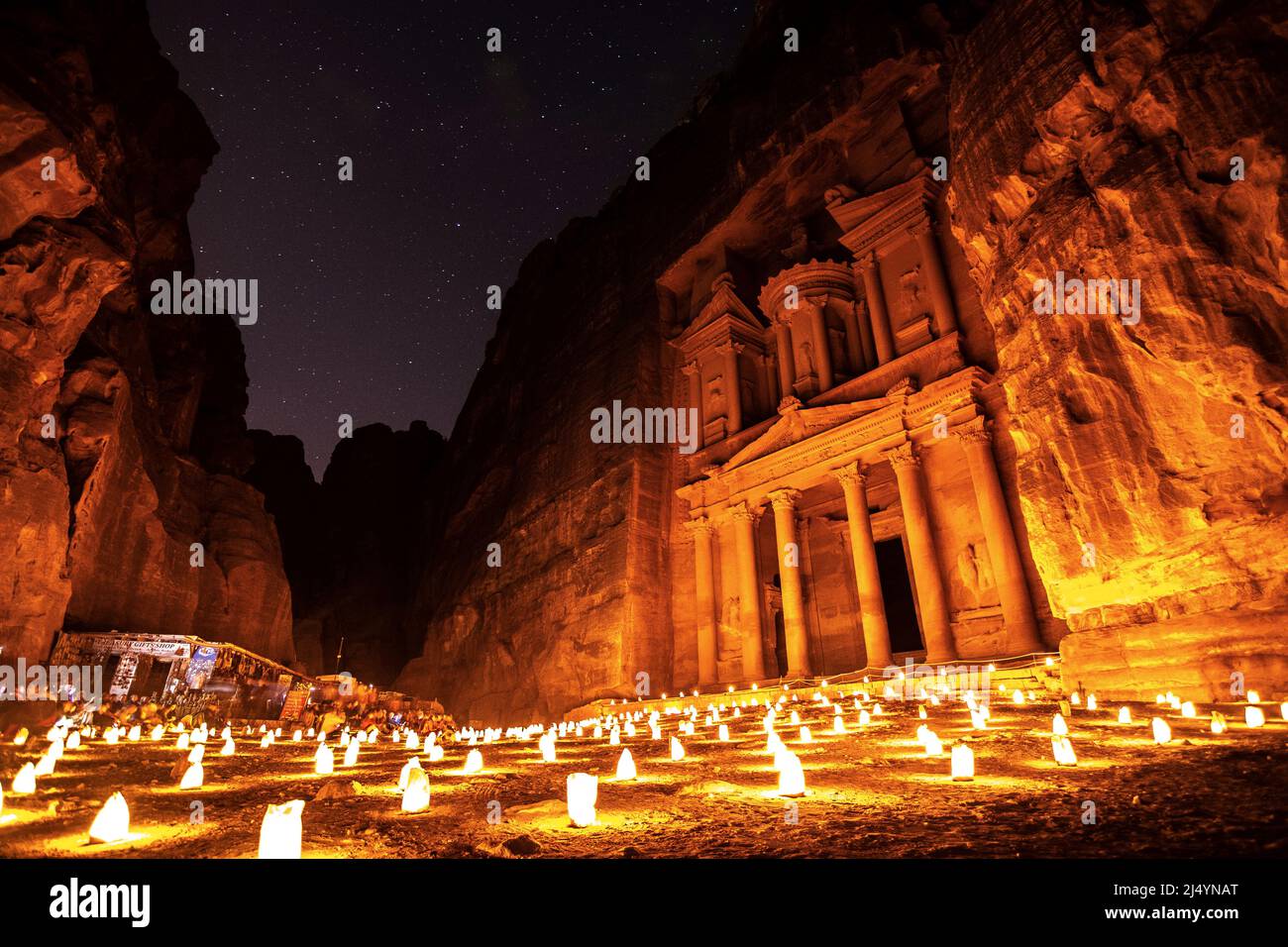 Petra by night is one of the best experience you can ever have Stock ...