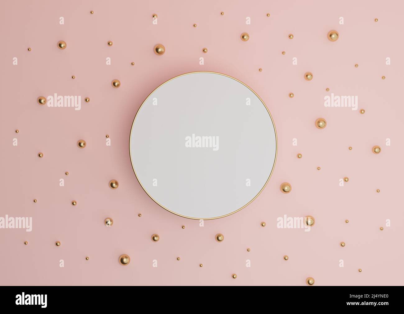 Pastel, light red, salmon pink 3D rendering luxury product display ...