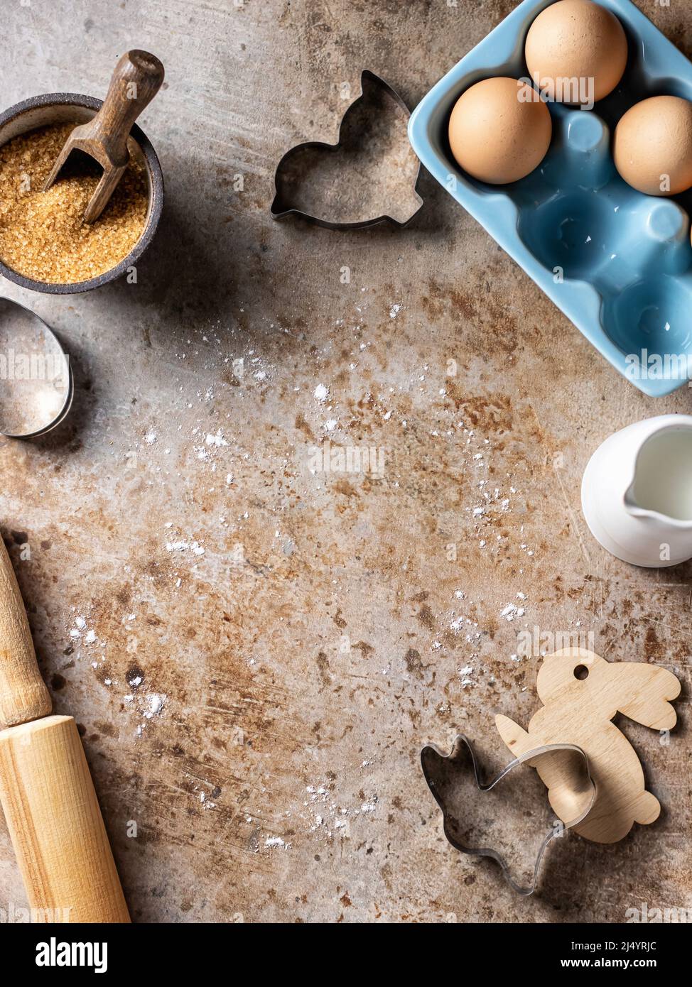 Flat lay mixing ingredients bake hi-res stock photography and images ...