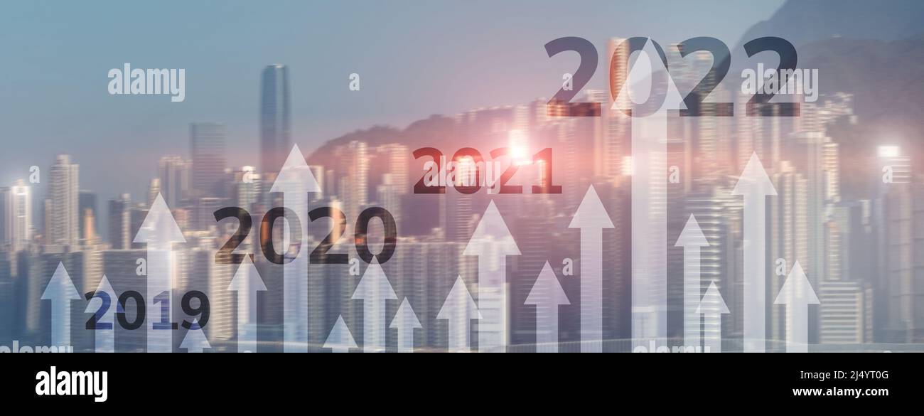 2022 concept. Graph of economics growth. Corpotare concept new year ...
