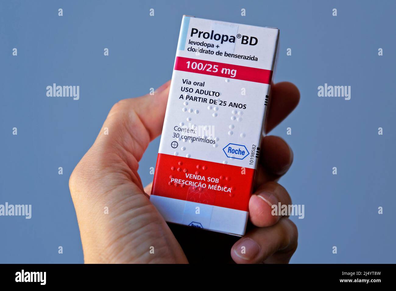 RIO DE JANEIRO, BRAZIL - MARCH 18, 2021: Parkinson's disease medicine ...