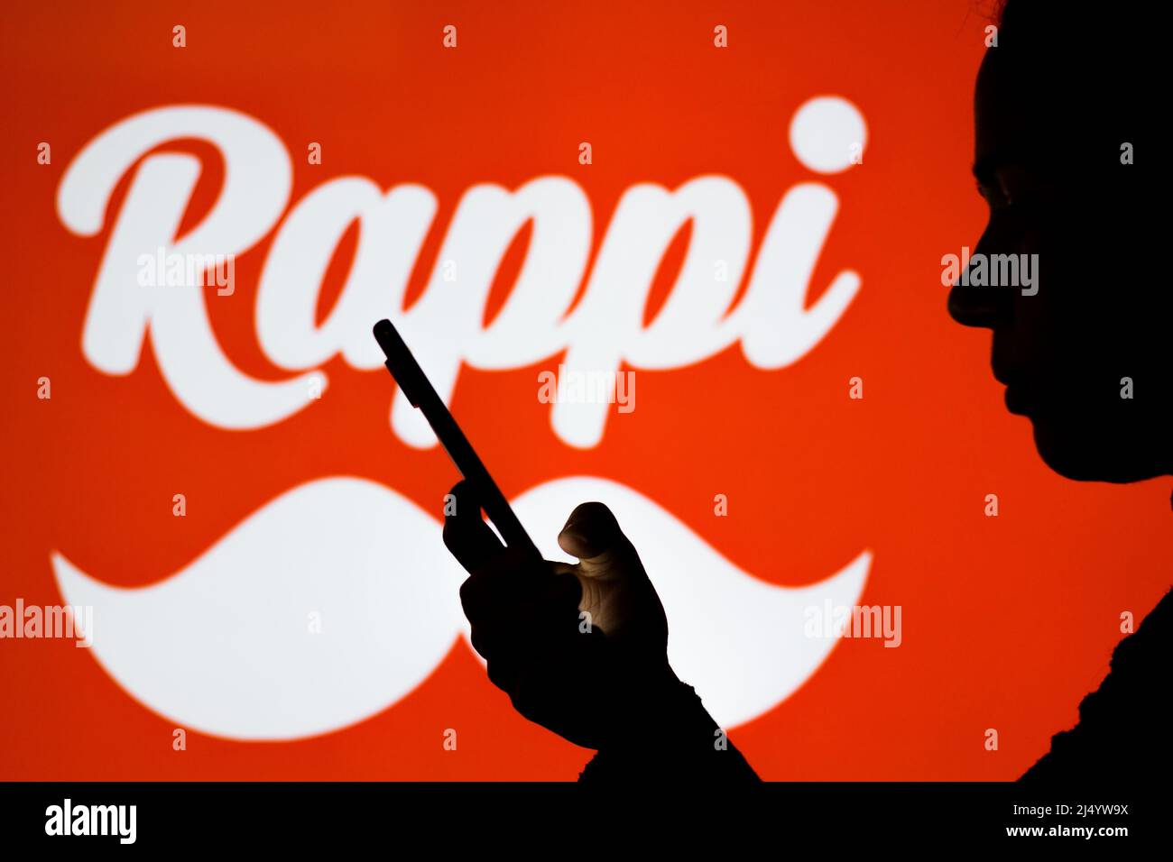 Brazil. 18th Apr, 2022. In this photo illustration the Rappi logo seen ...