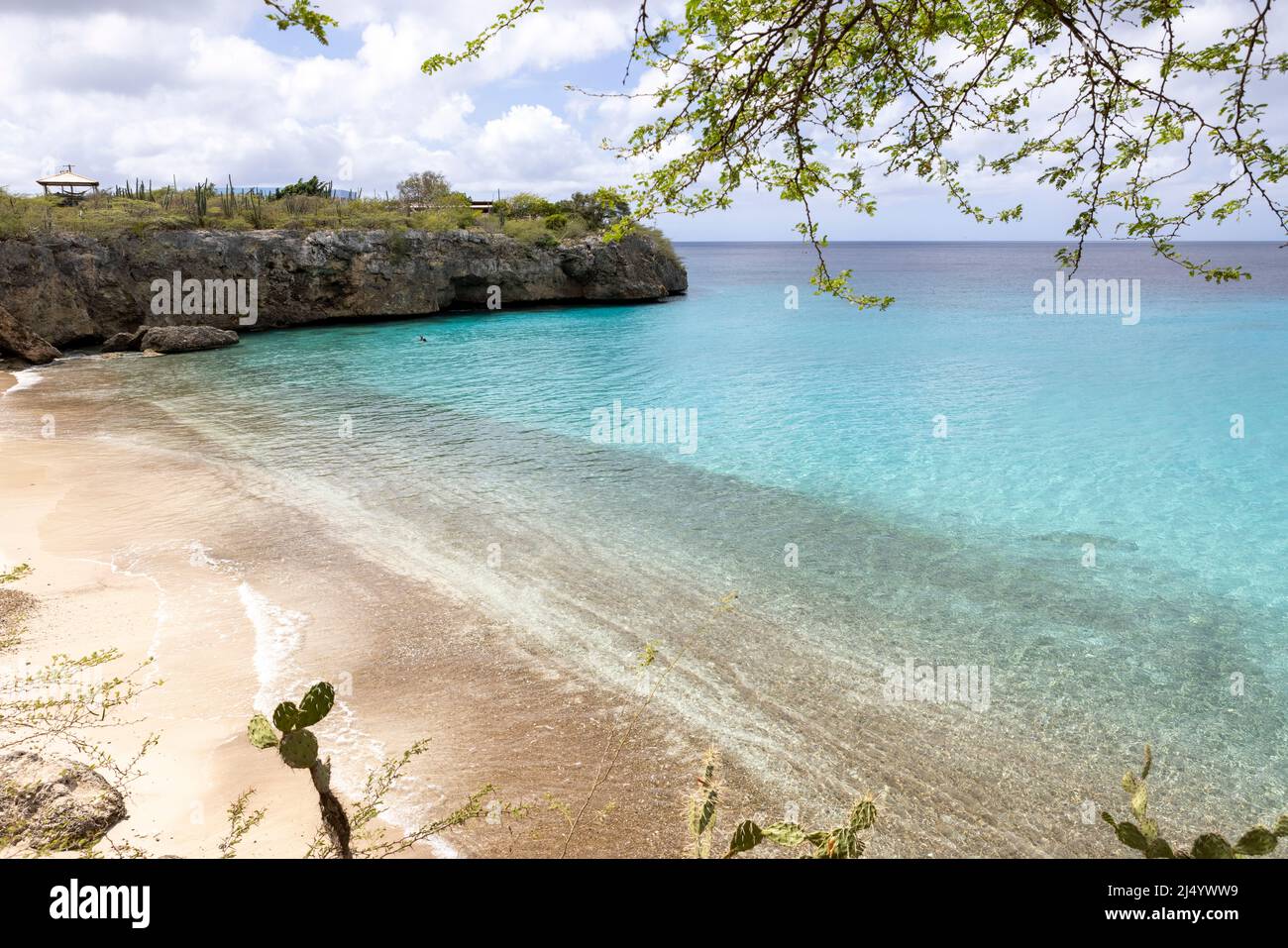 Holiday at Playa Jeremi on the Caribbean island Curacao Stock Photo - Alamy