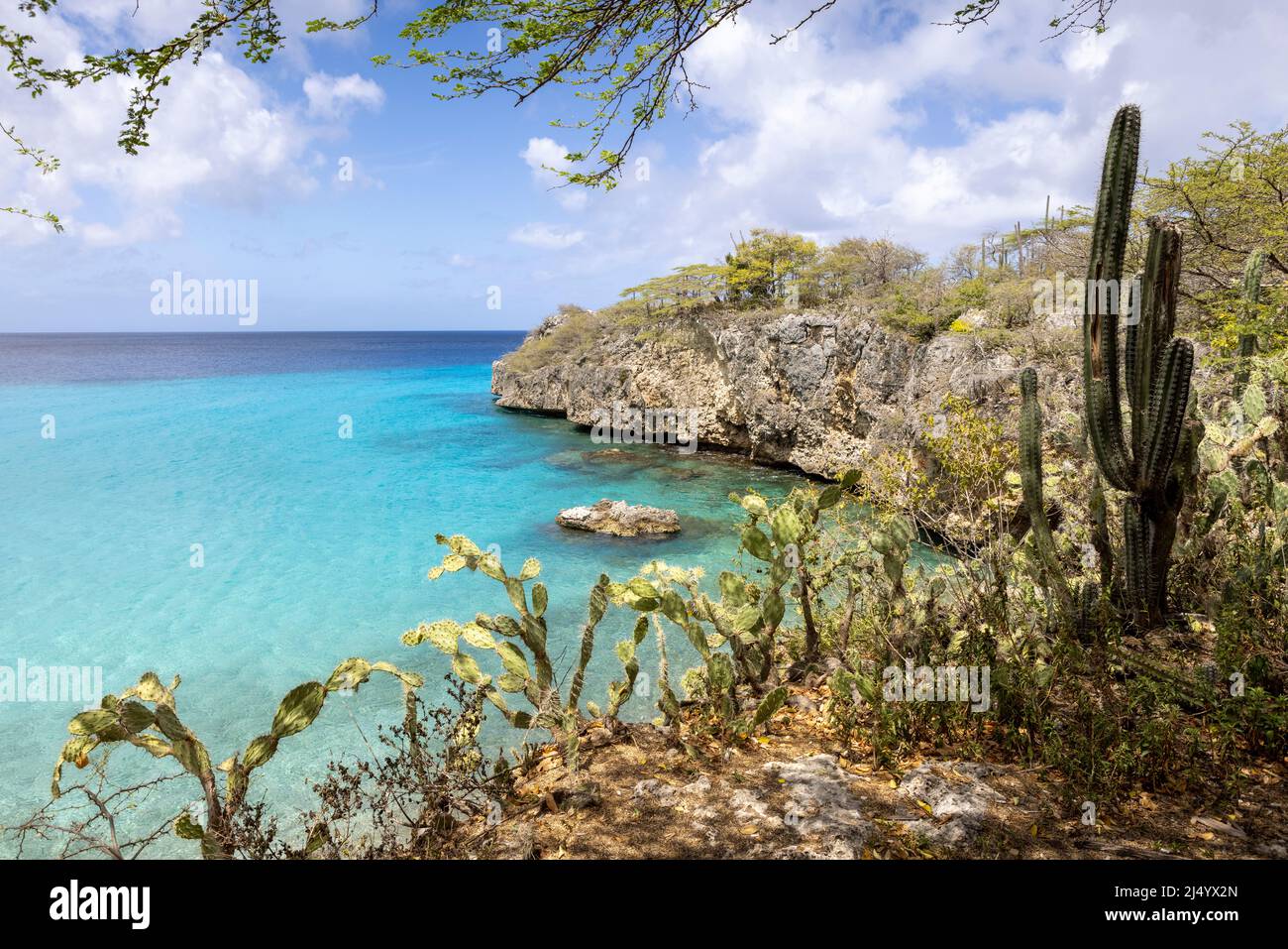 Holiday at Playa Jeremi on the Caribbean island Curacao Stock Photo - Alamy