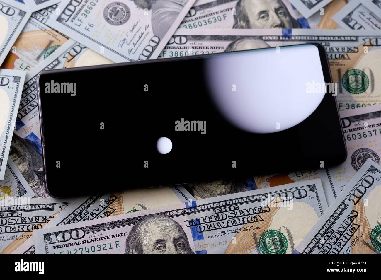 Smartphone with the NFT Merge digital art by Murat Pak. The most ...