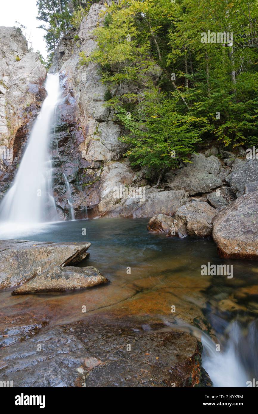 Glen Ellis Falls Viewing Area , which is located along the Ellis River ...