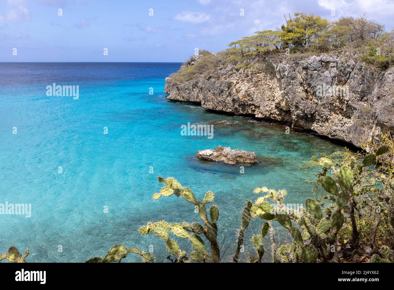 Holiday at Playa Jeremi on the Caribbean island Curacao Stock Photo - Alamy