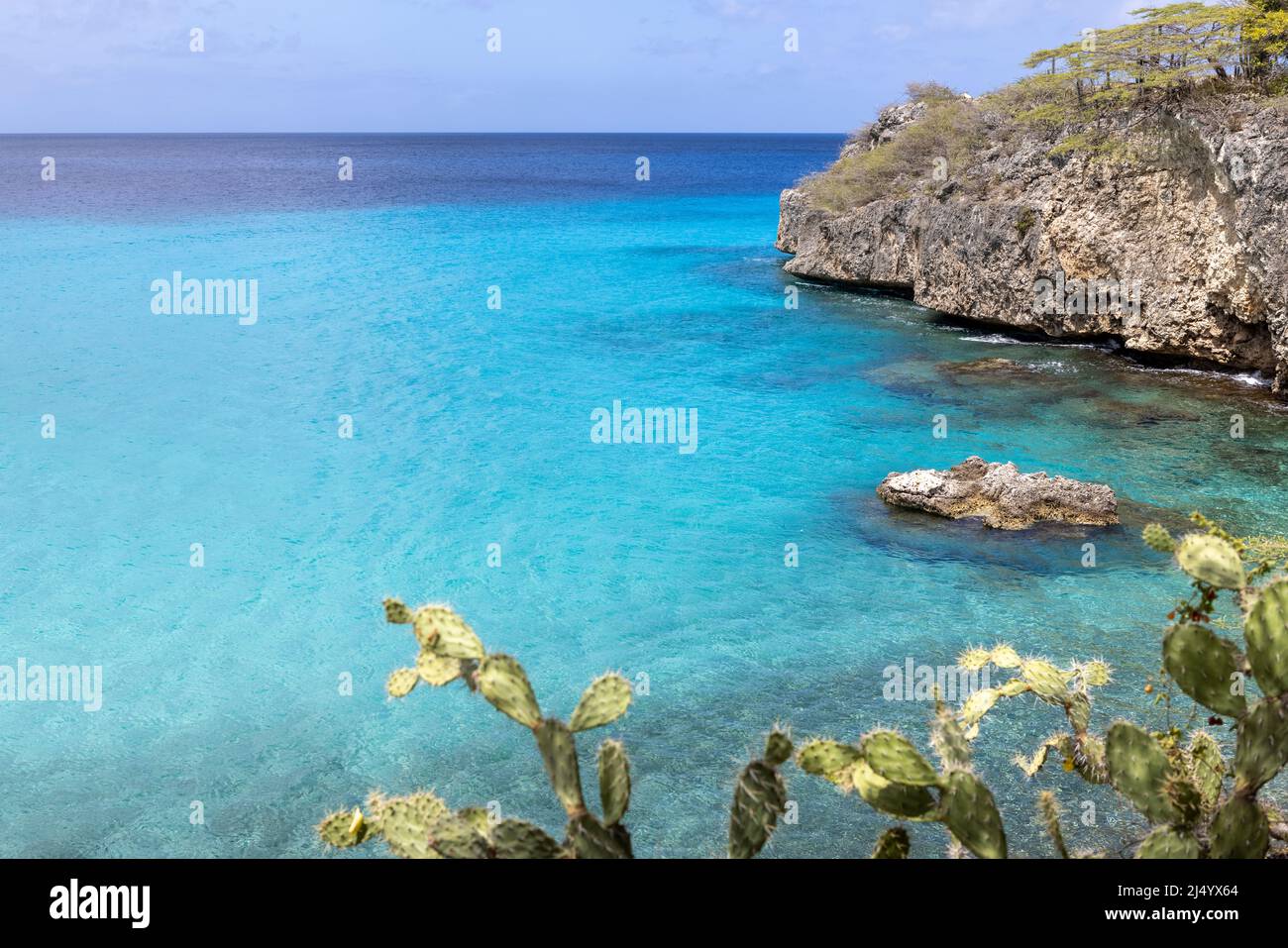 Holiday at Playa Jeremi on the Caribbean island Curacao Stock Photo - Alamy