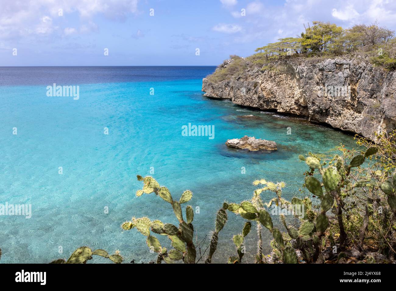 Holiday at Playa Jeremi on the Caribbean island Curacao Stock Photo - Alamy