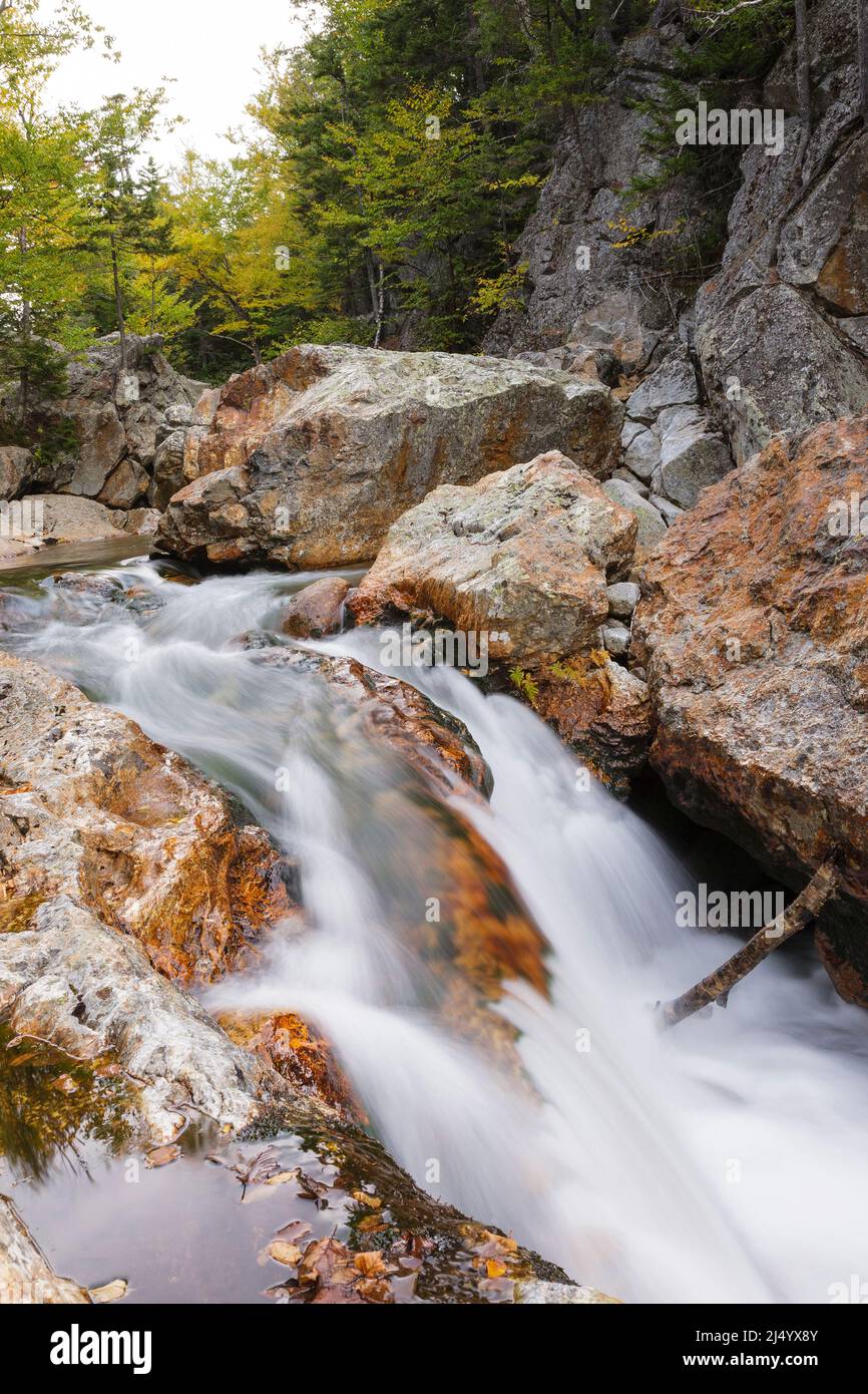 Glen Ellis Falls Viewing Area , which is located along the Ellis River ...