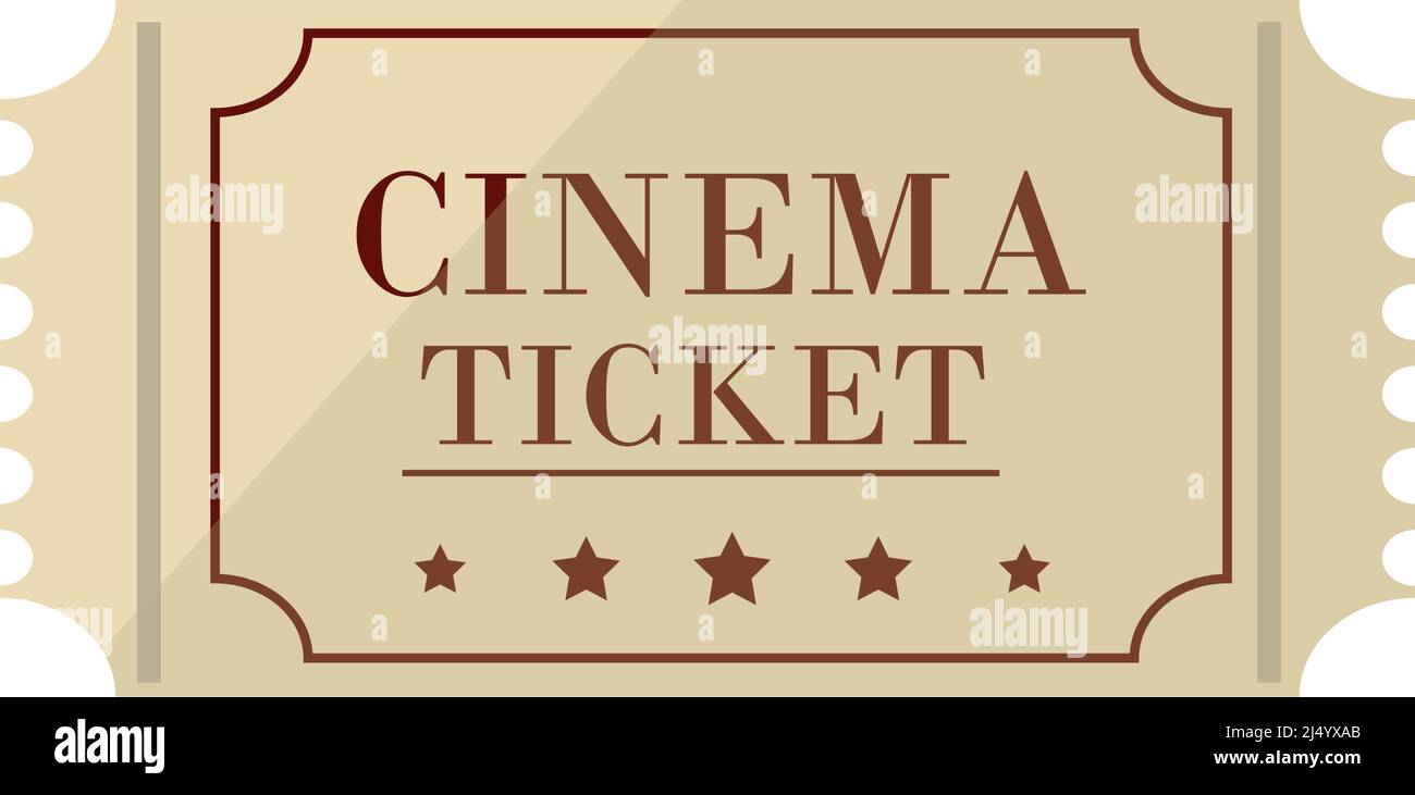 movie ticket design Stock Vector Image & Art - Alamy
