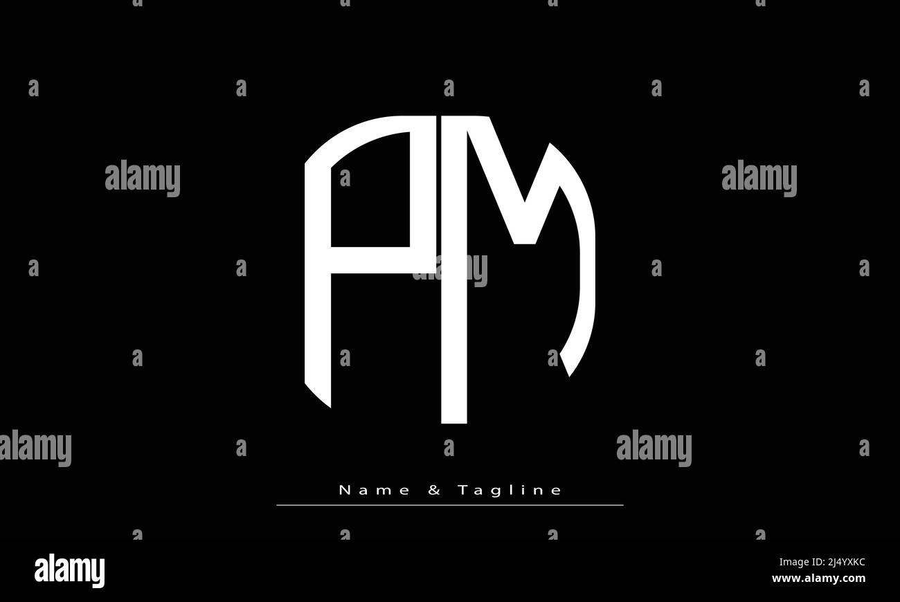 Pm letter Stock Vector Images - Alamy
