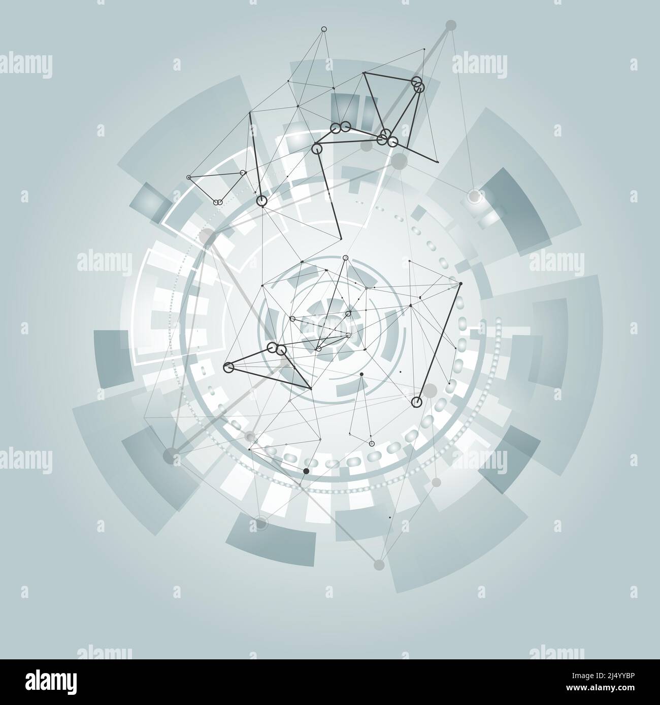 Cover design on white backdrop. Light connection structure. Internet ...