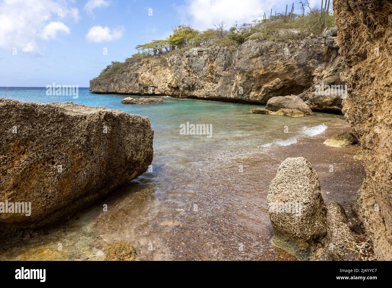 Holiday at Playa Jeremi on the Caribbean island Curacao Stock Photo - Alamy