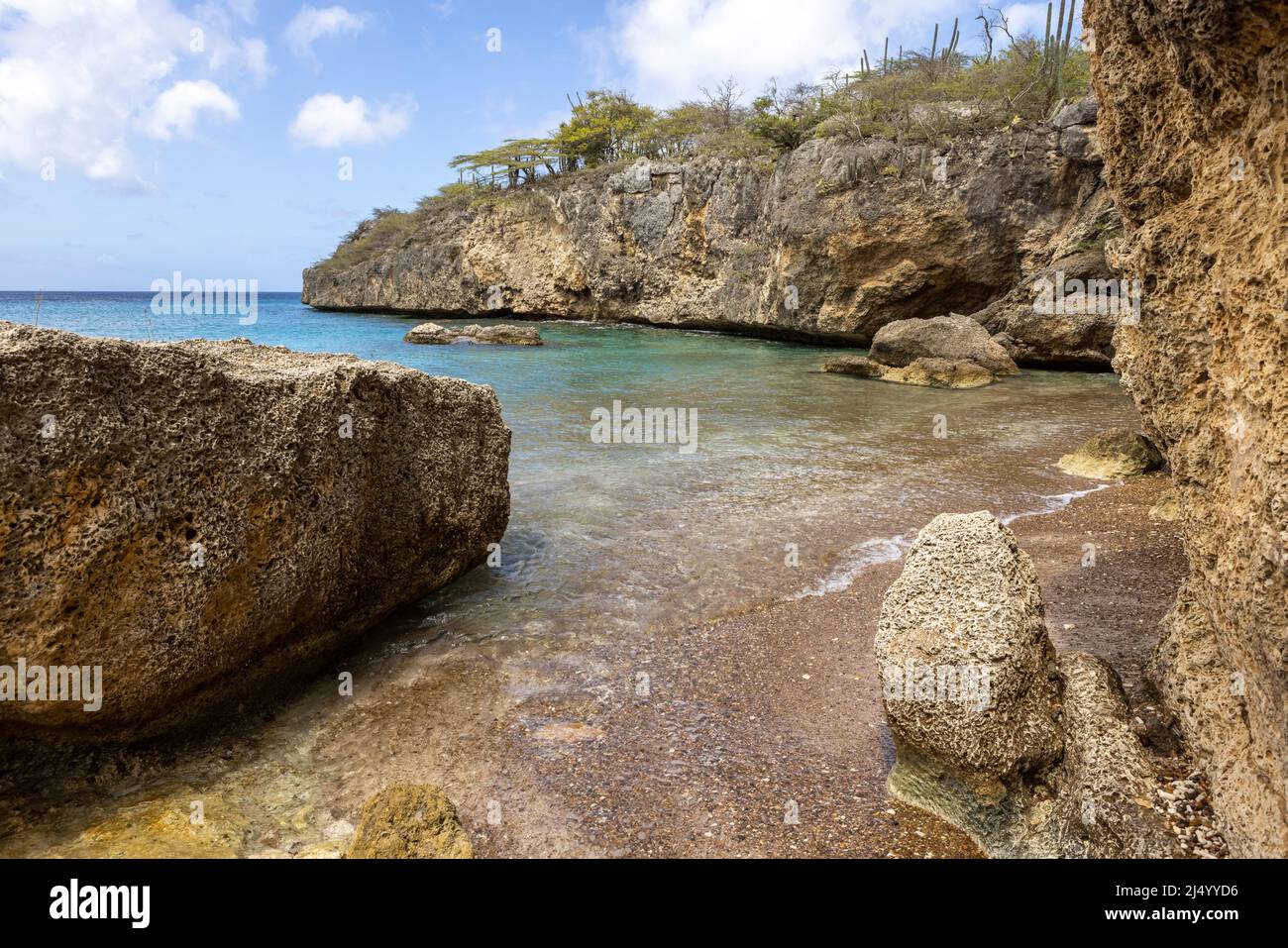 Holiday at Playa Jeremi on the Caribbean island Curacao Stock Photo - Alamy