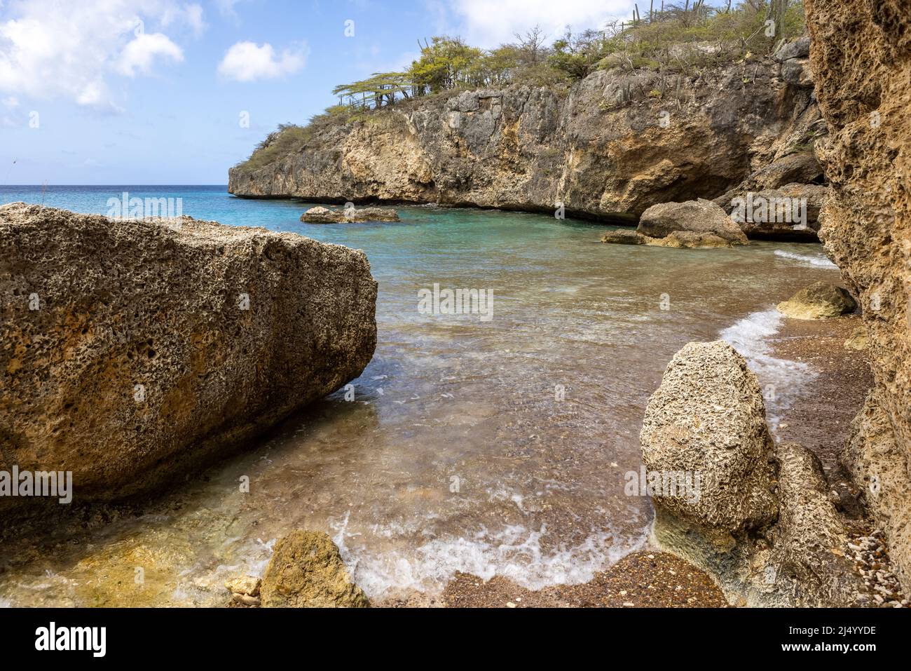Holiday at Playa Jeremi on the Caribbean island Curacao Stock Photo - Alamy
