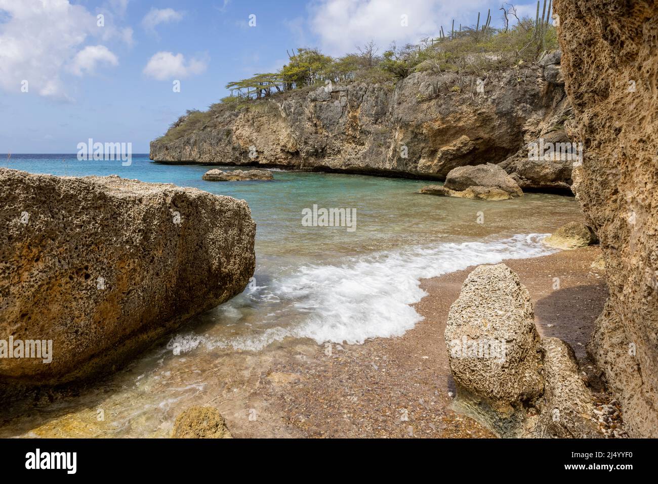 Holiday at Playa Jeremi on the Caribbean island Curacao Stock Photo - Alamy