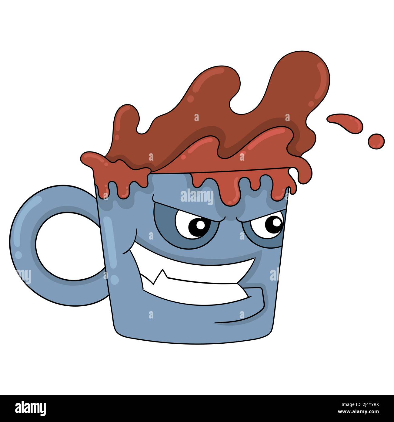 aggressive face glass spilling coffee Stock Vector Image & Art - Alamy