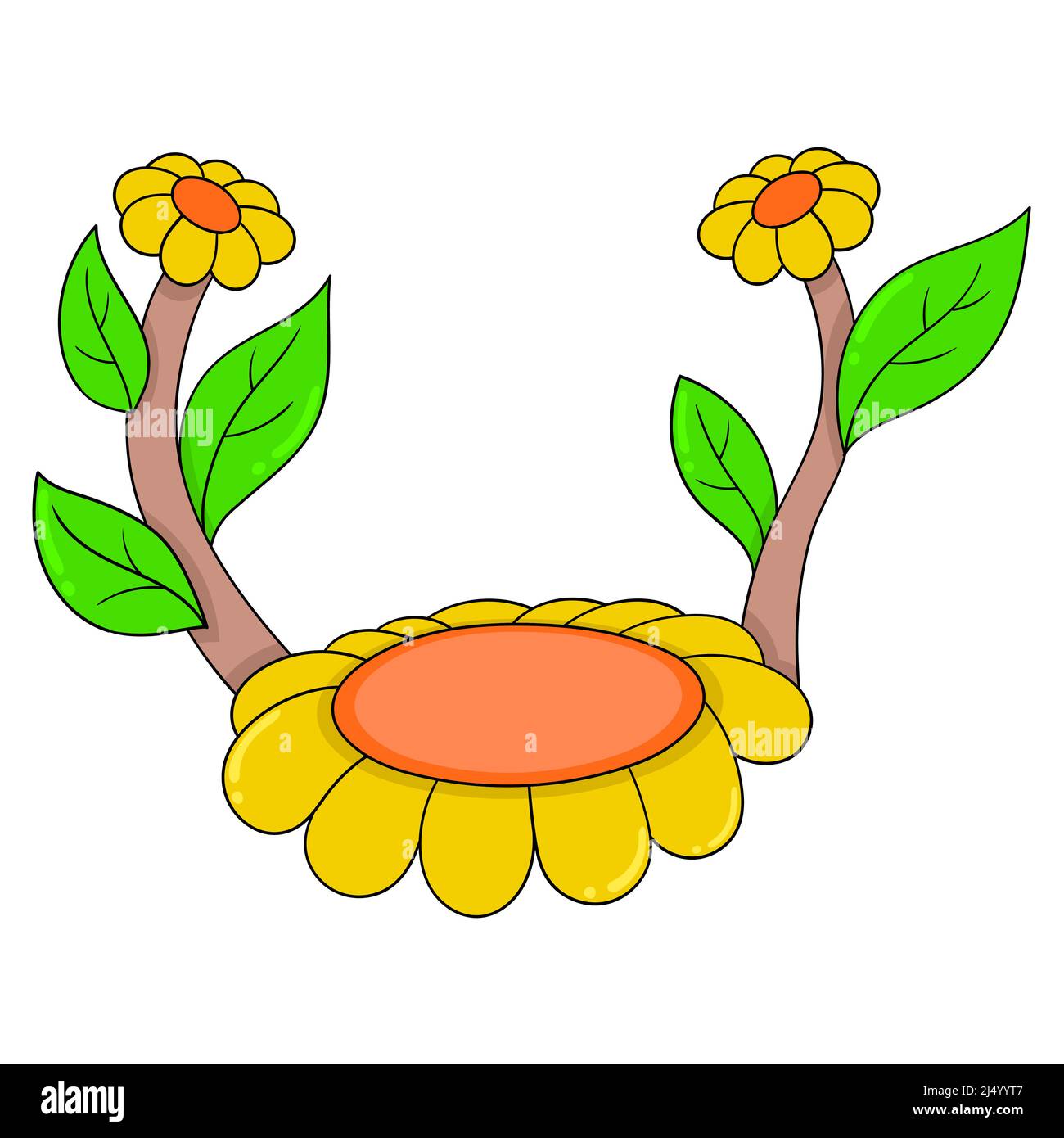 plant stage with sunflowers in blood Stock Vector Image & Art - Alamy