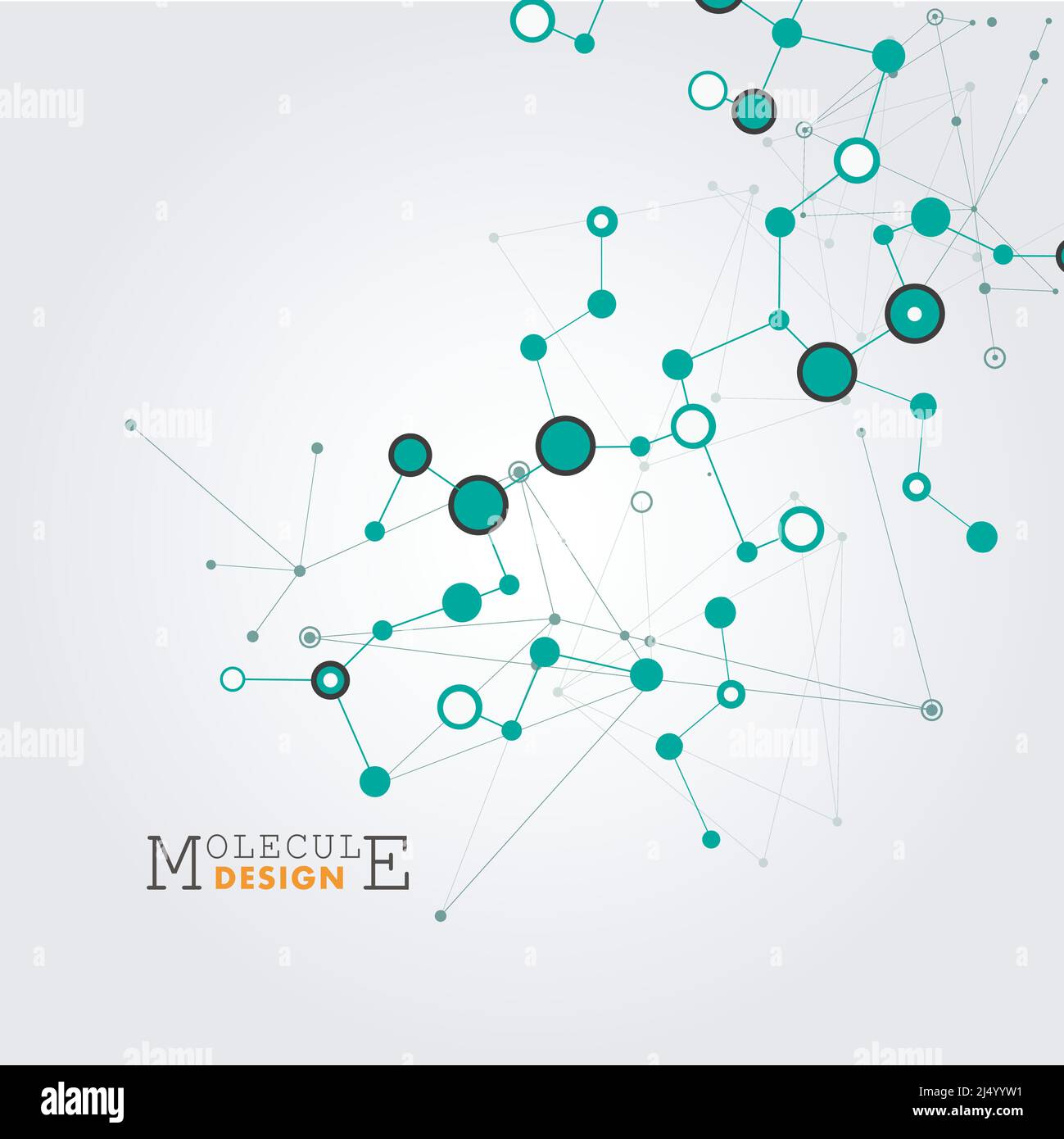 Circle network connect on white background. Internet technology. Line ...