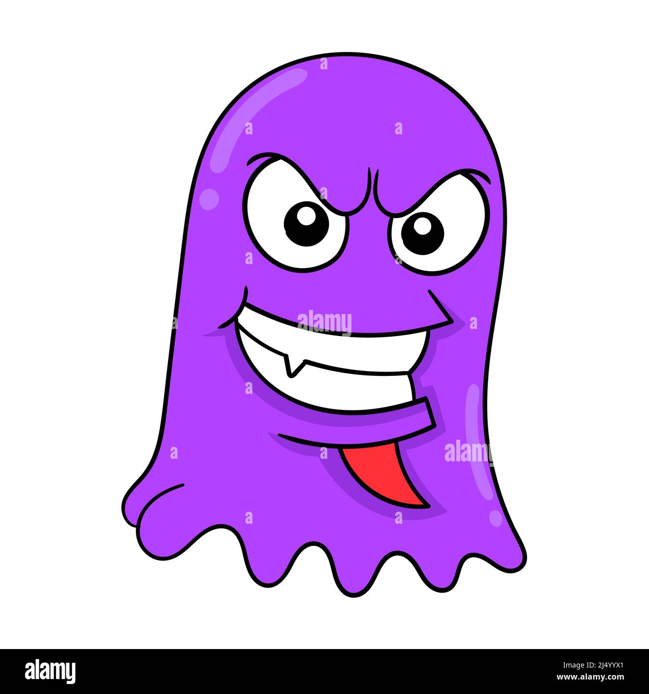 evil faced purple monster smiling Stock Vector Image & Art - Alamy