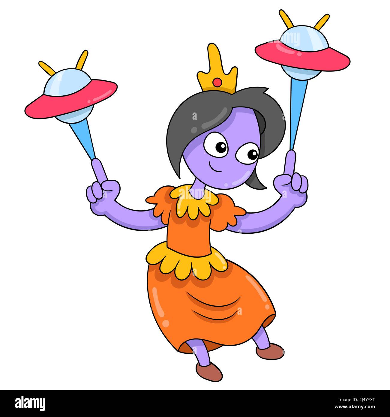 alien princess queen is summoning ufo Stock Vector Image & Art - Alamy