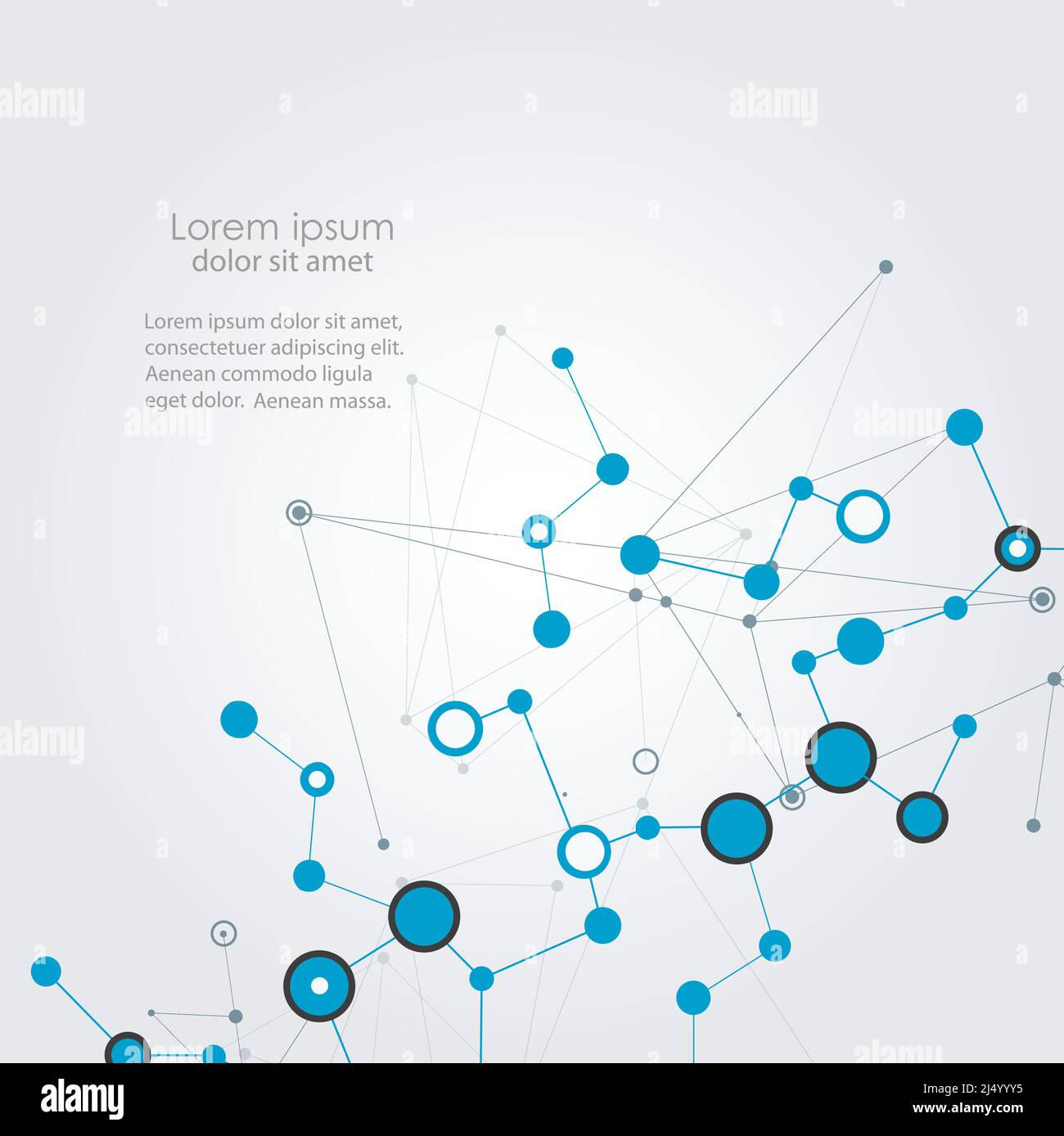 Circle network connect on white background. Internet technology. Line ...
