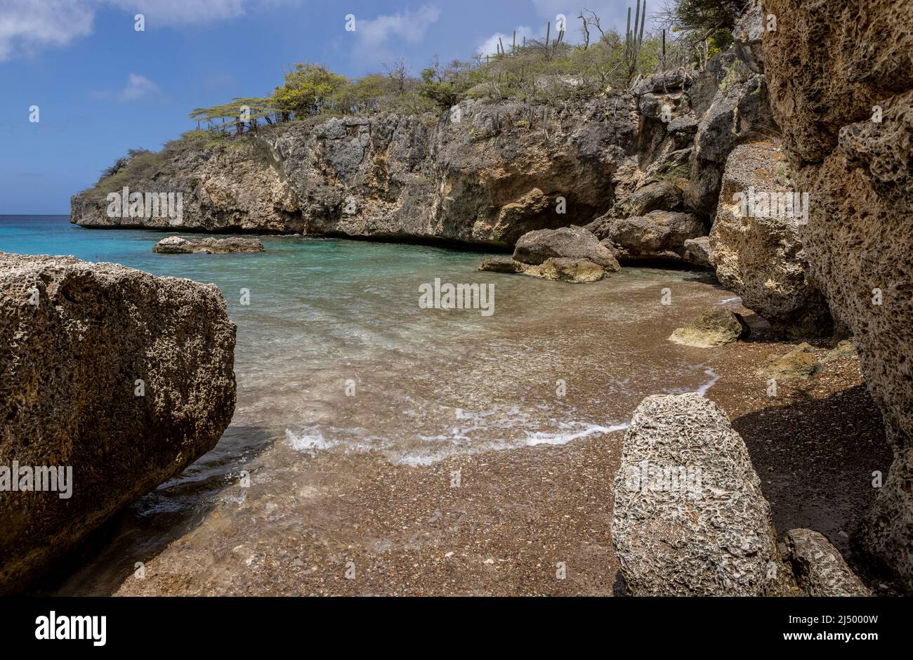 Holiday at Playa Jeremi on the Caribbean island Curacao Stock Photo - Alamy