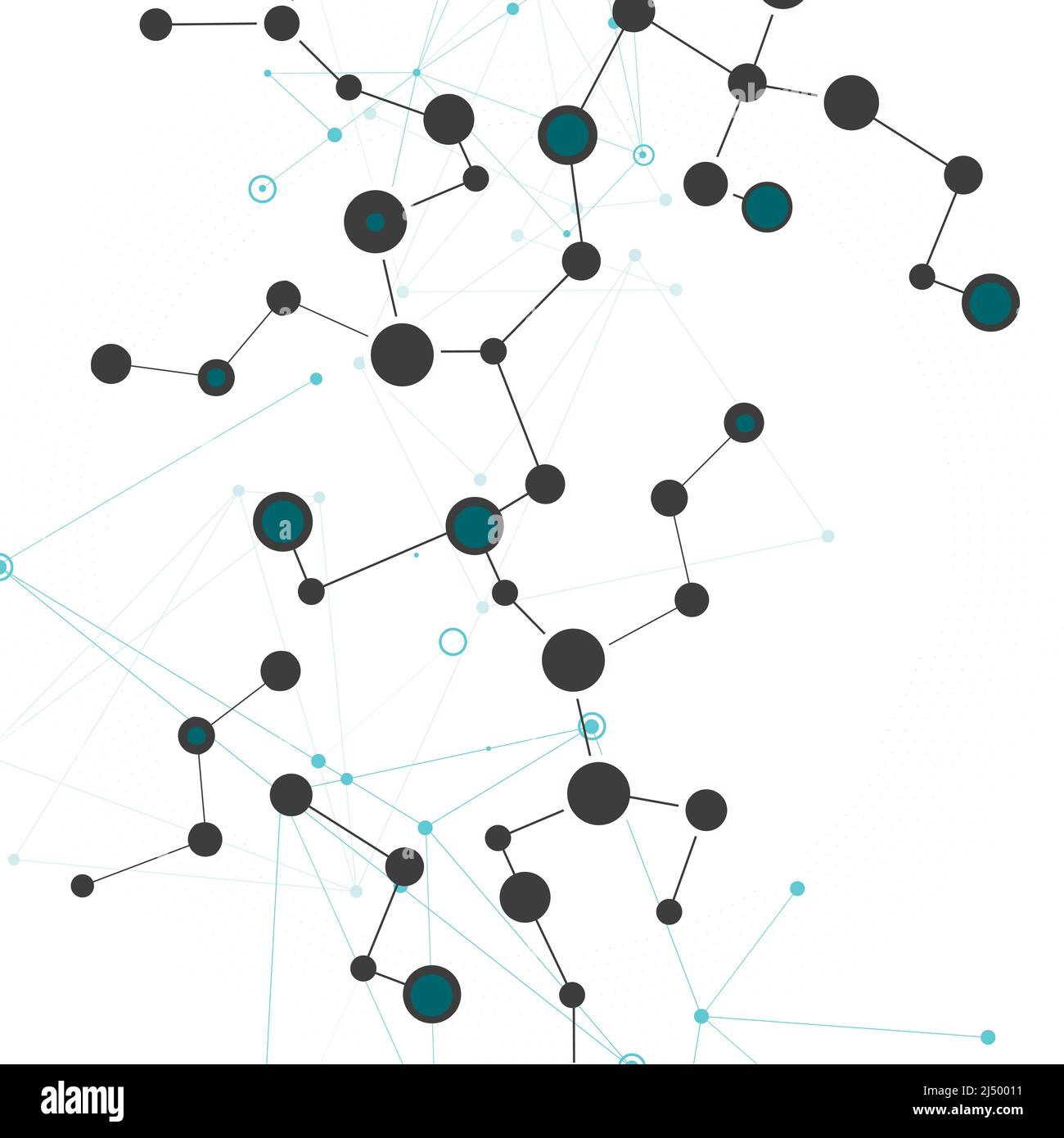Presentation template with connect dots and lines. Digital science ...