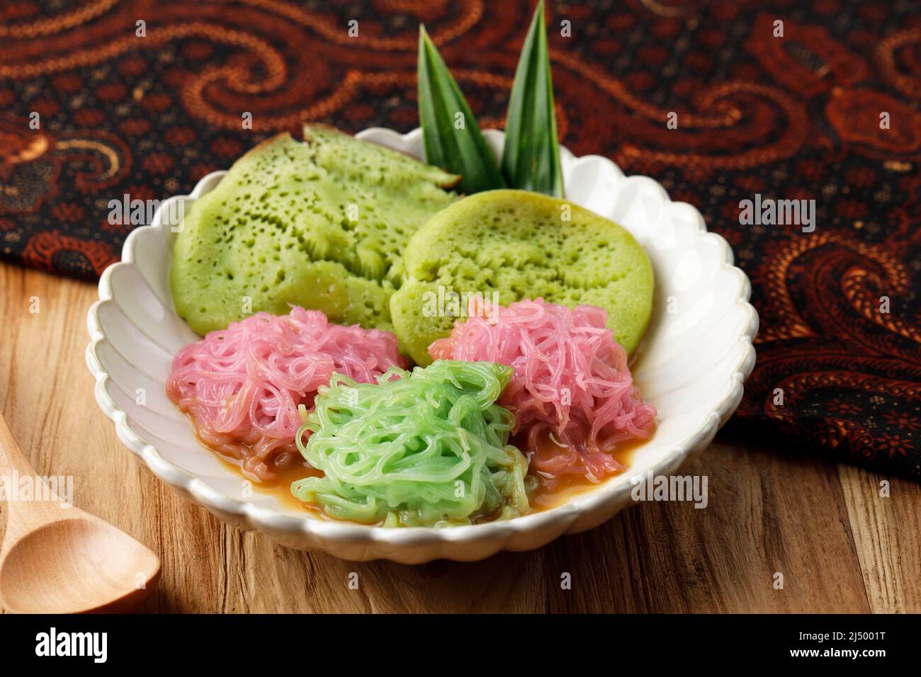 Pethulo, Srabi and Putu Mayang Served with Coconut Milk Palm Sugar ...