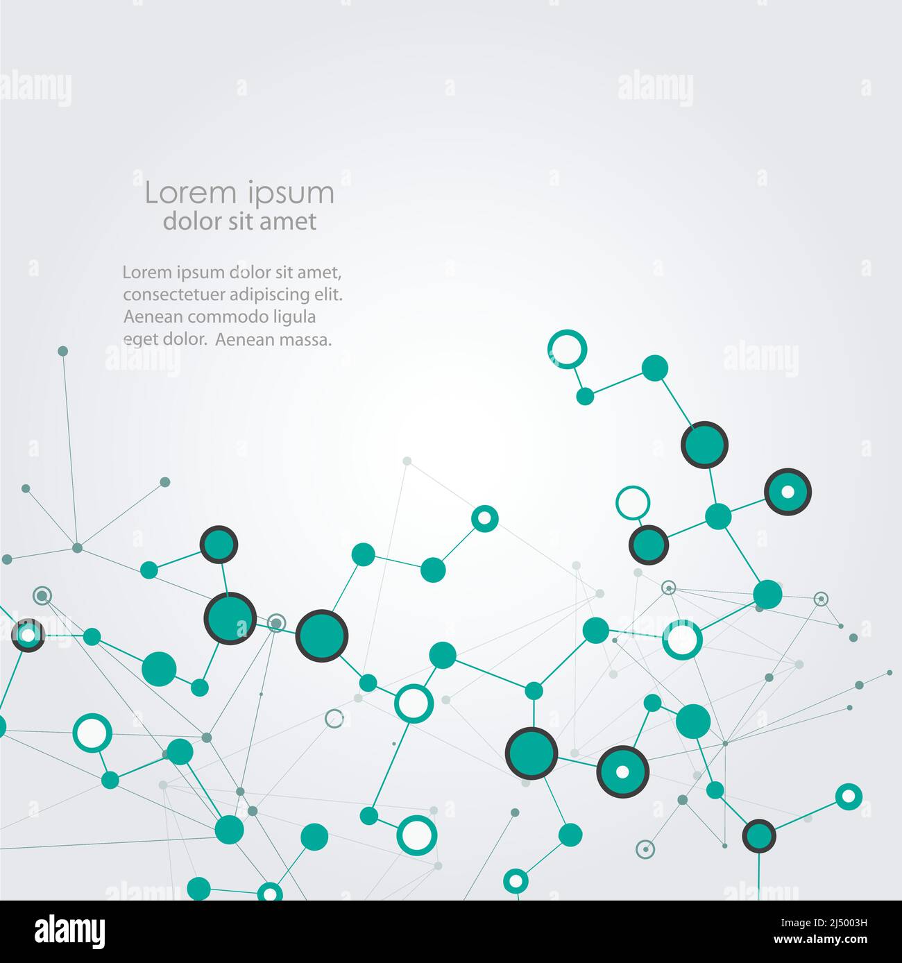 Circle network connect on white background. Internet technology. Line ...